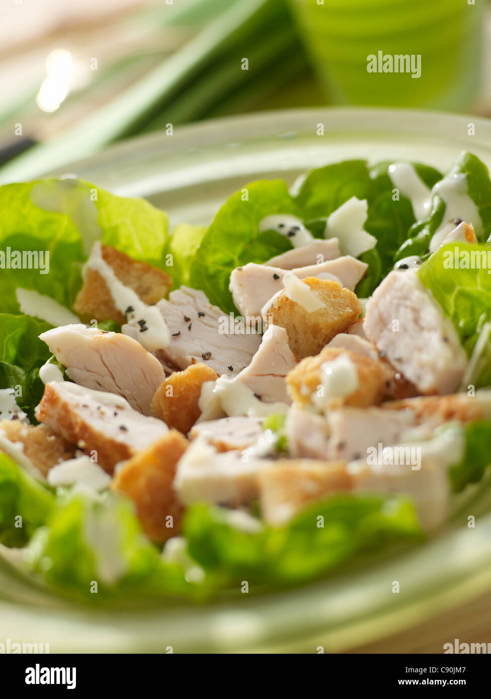 Chicken Caesar salad Stock Photo - Alamy