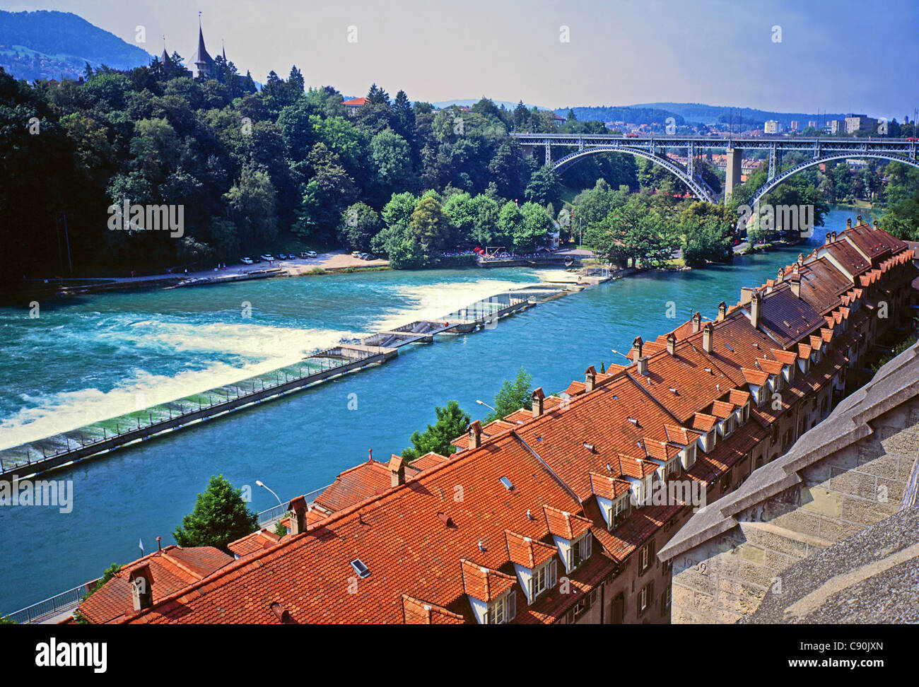 Aare river and Kirchenfeldbrücke in Bern Stock Photo - Alamy