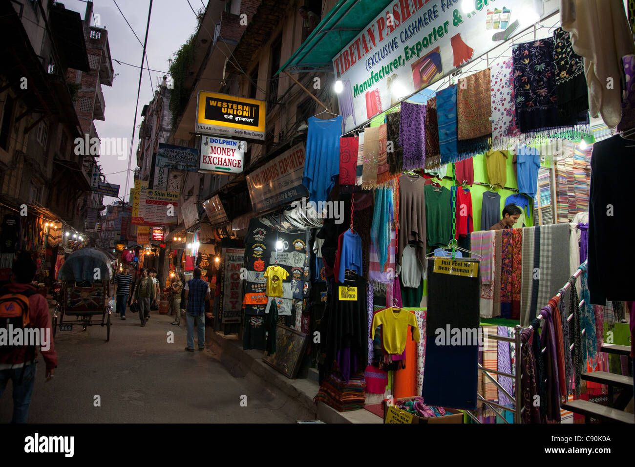 Streets of Thamel, Kathmandu, Nepal Stock Photo - Alamy
