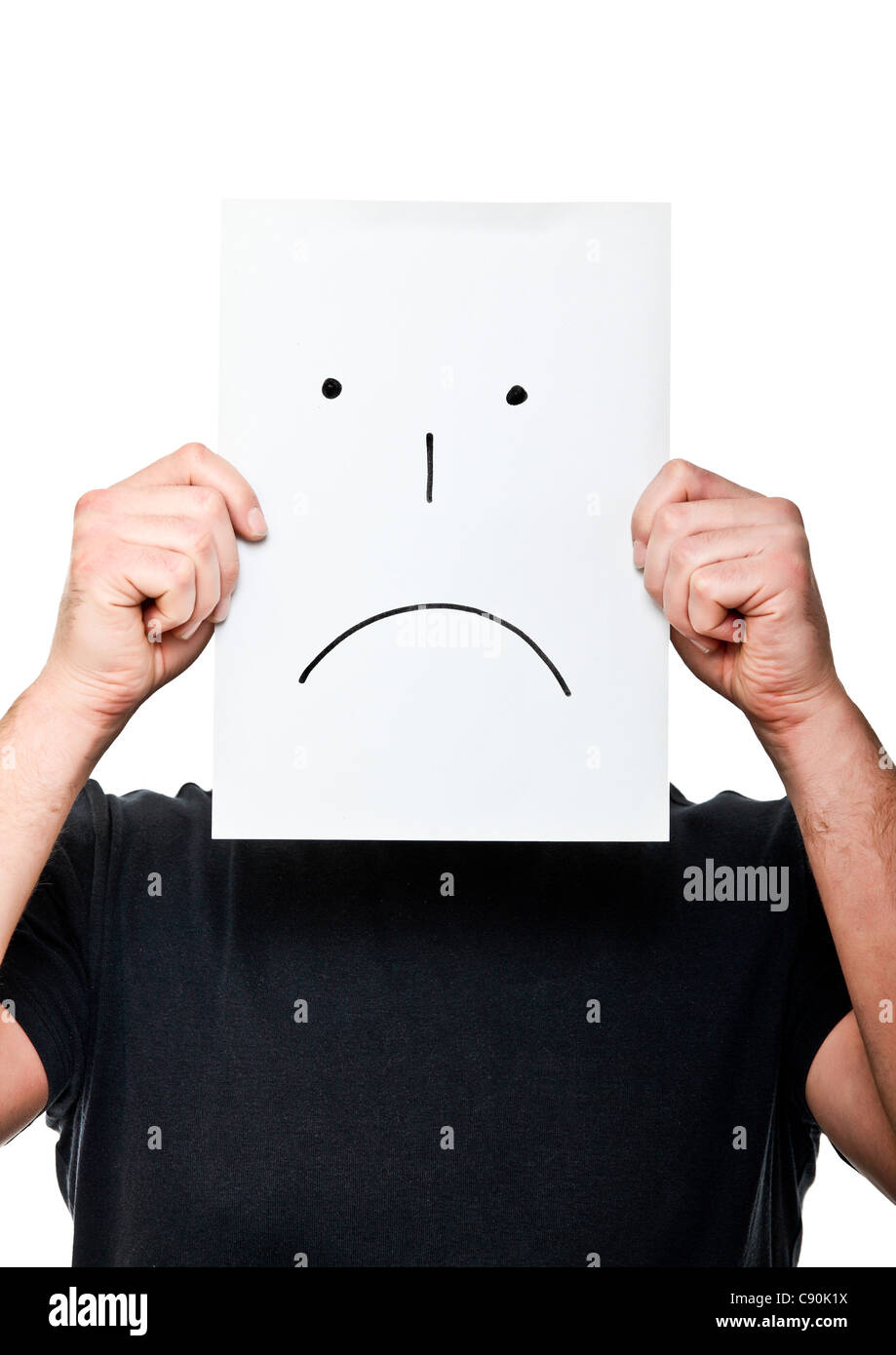Single isolated sad hi-res stock photography and images - Alamy