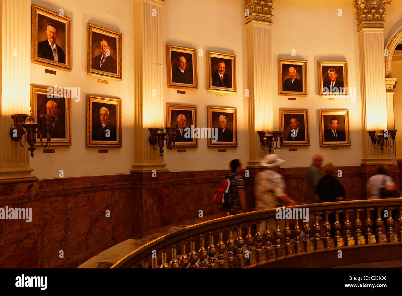 Gallery of the presidents of the USA, Capitol, architect Elijah E ...