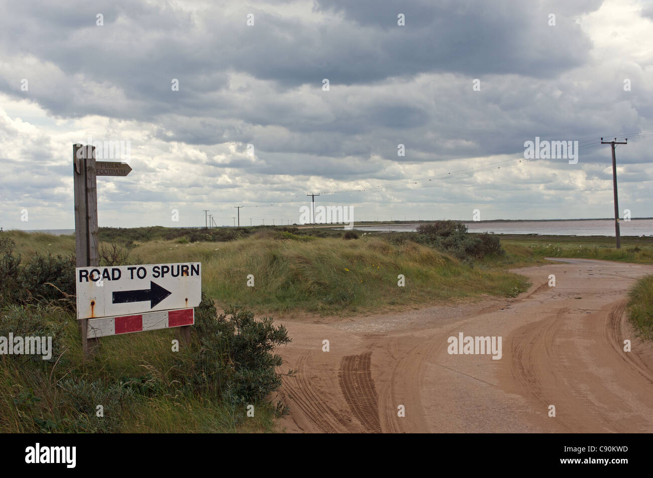 Road to Spurn sign, Spurn Head, East Yorkshire, UK Stock Photo - Alamy