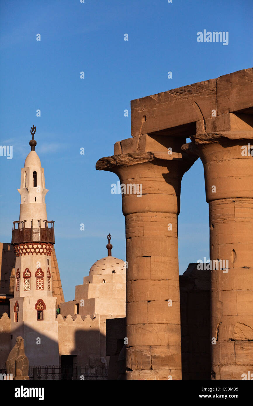 Mosque of Abu el Haggag, Temple of Luxor, Luxor, Egypt, Africa Stock ...