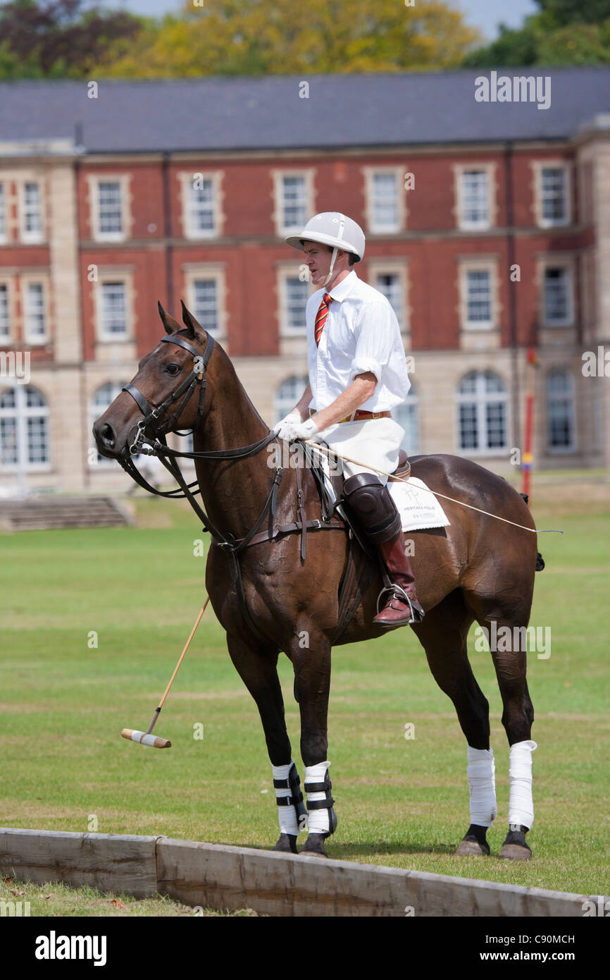 Polo horse player Sandhurst Military academy sport Stock Photo - Alamy