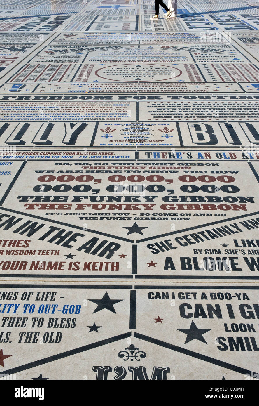 The Comedy Carpet in Blackpool Stock Photo - Alamy