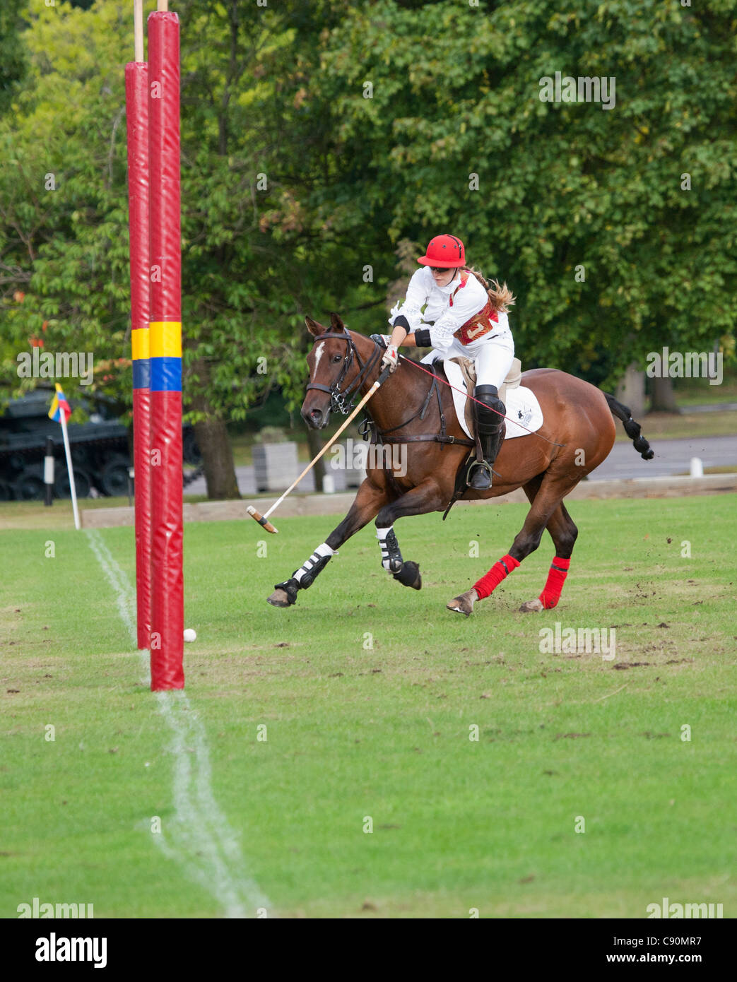 Polo horse player Sandhurst Military academy sport Stock Photo - Alamy