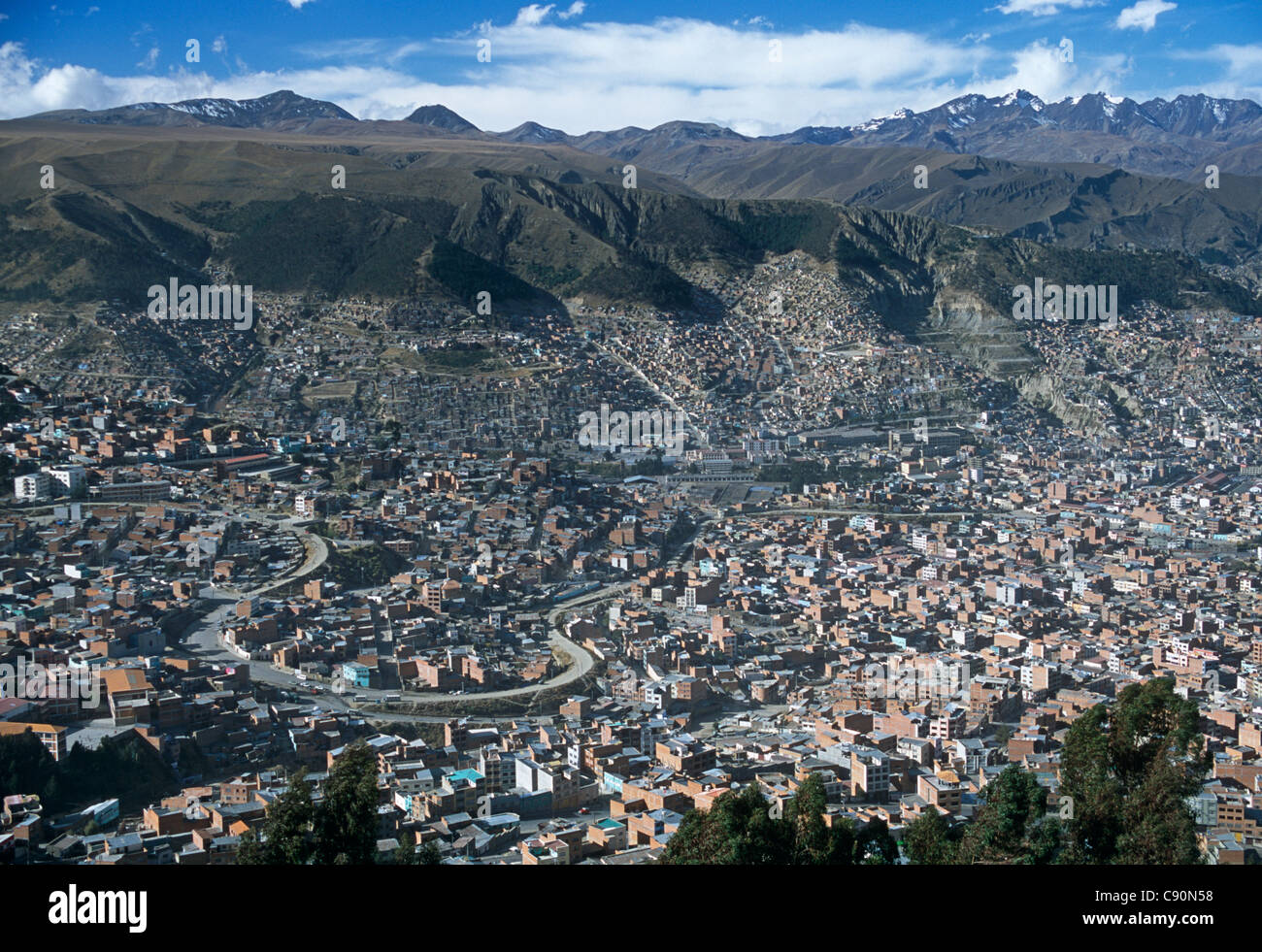 La Paz is a city high in the Altiplano region in the mountains and ...