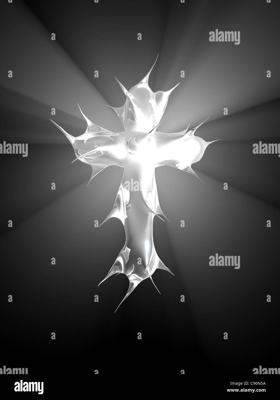 Christian cross thorn Black and White Stock Photos & Images - Alamy