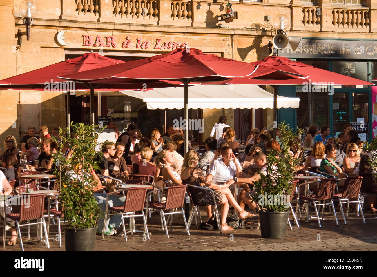 Café Life in Place de la Cathédrale Metz France Stock Photo - Alamy
