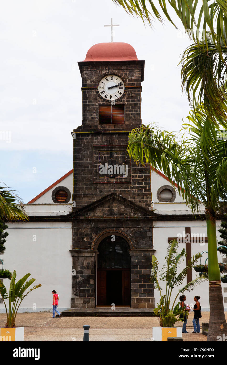 View of church in Saint Joseph, La Reunion, Indian Ocean Stock Photo ...