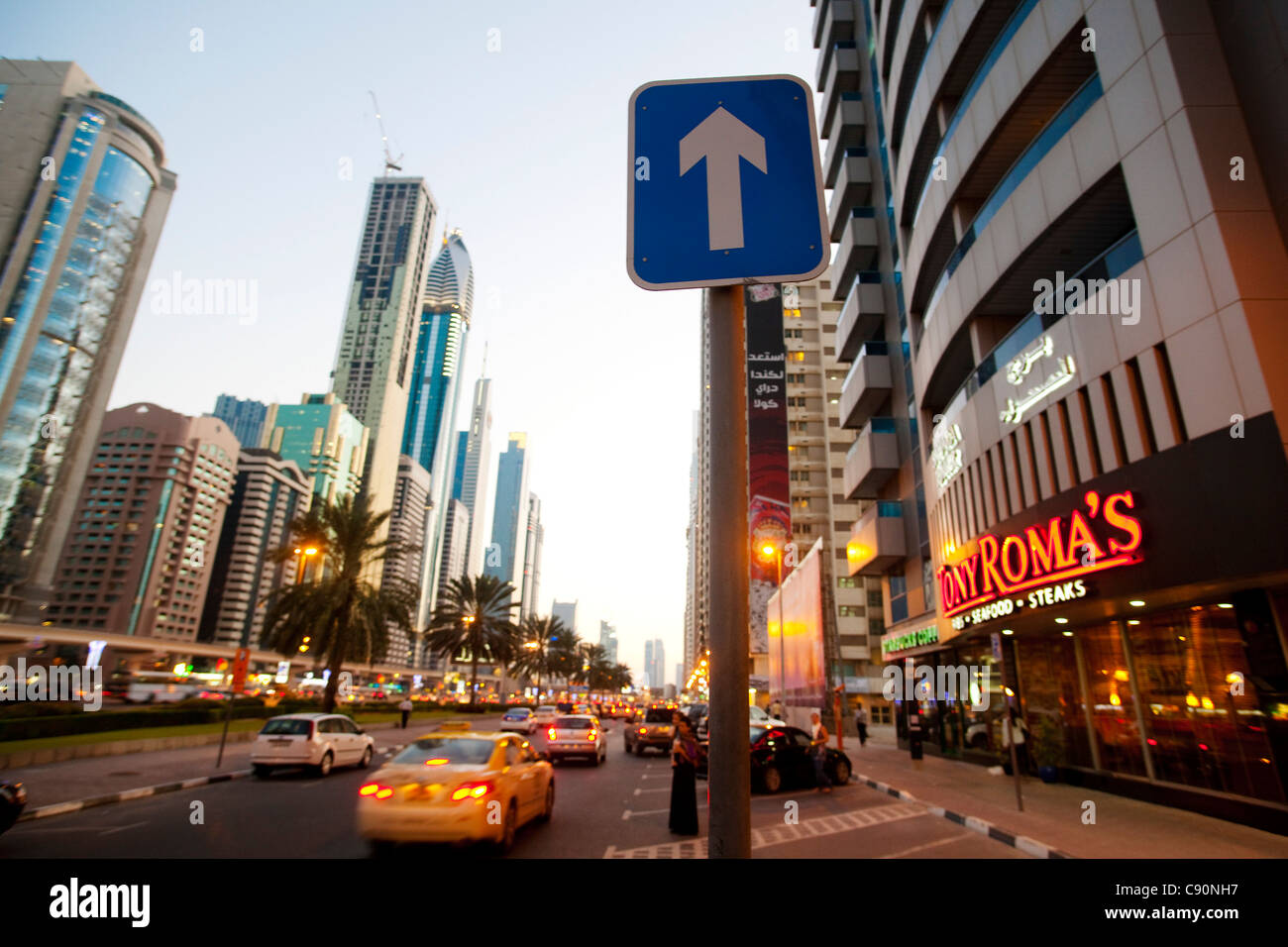 Skyscrapers, Dubai City, Dubai, United Arab Emirates (UAE Stock Photo ...