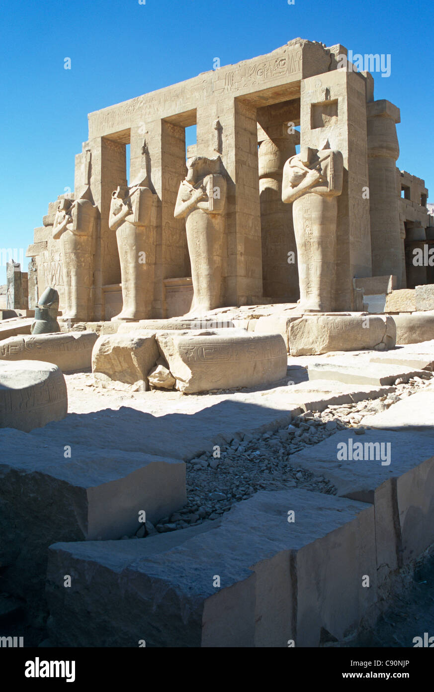 The Ramesseum is the memorial or mortuary temple of the Pharaoh ...
