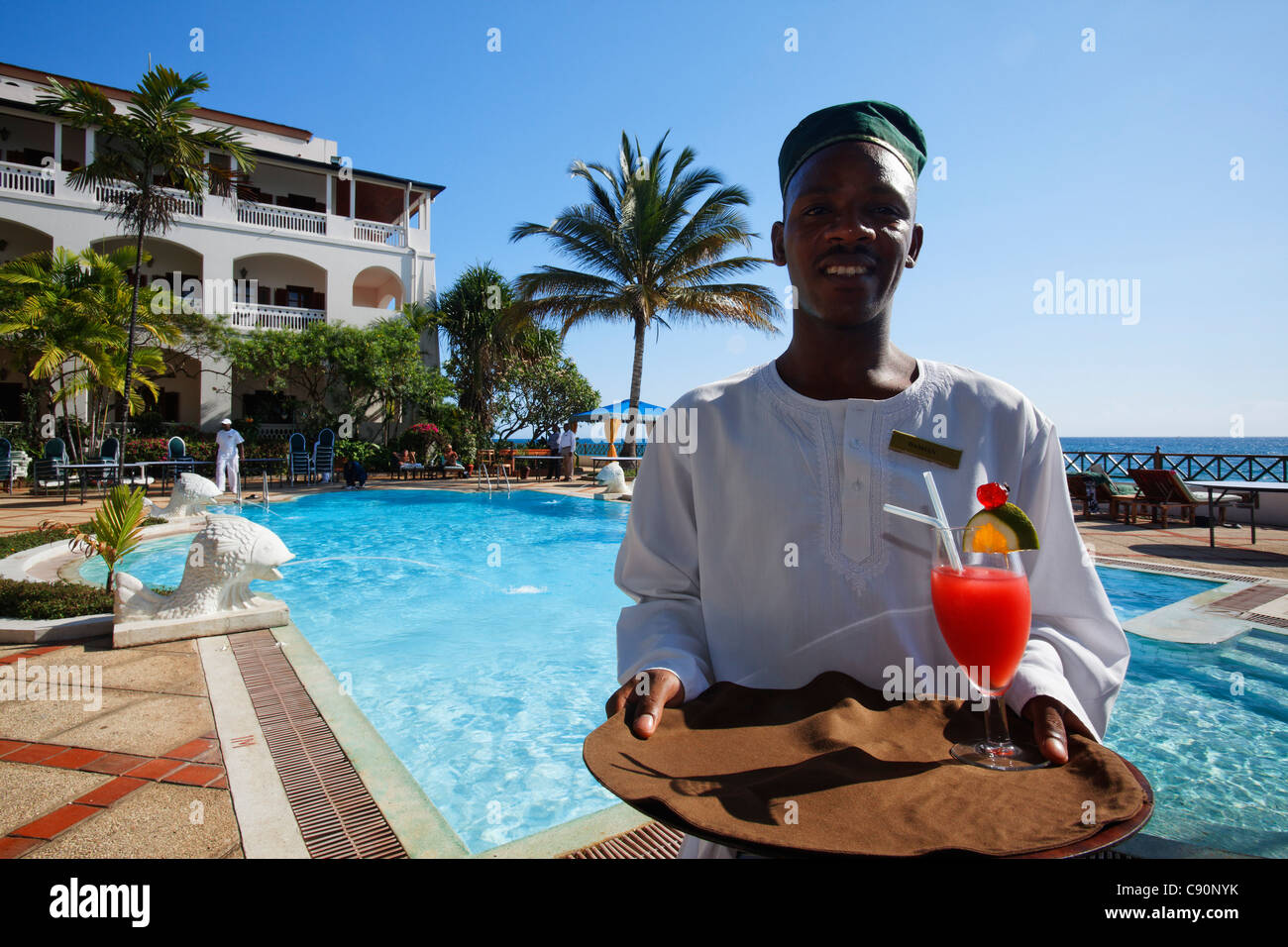 Hotel waiter pool hi-res stock photography and images - Alamy