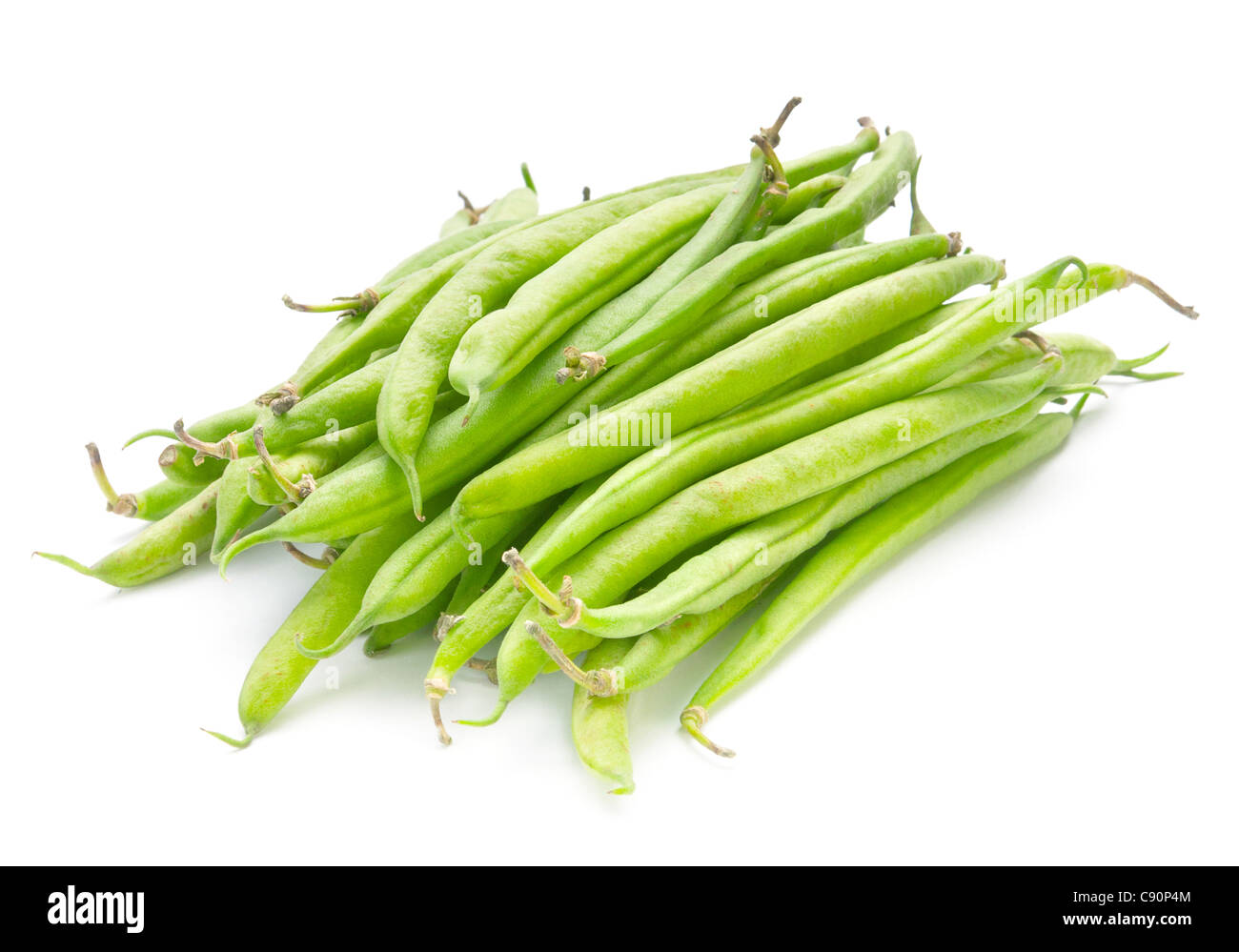 French green bean vegetable isolated on white Stock Photo - Alamy
