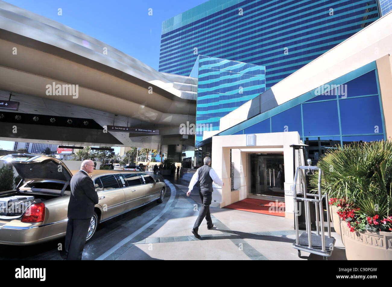 VIP-Entrance of Hotel MGM on the Strip, Las Vegas, Nevada, USA, America ...