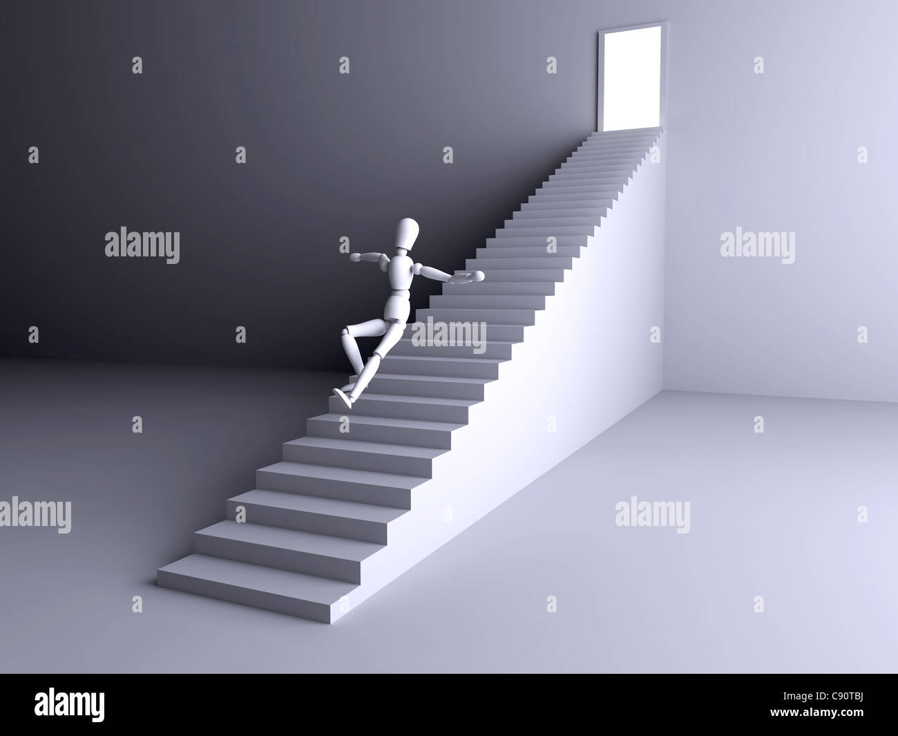 Jump into the dark Stock Photo - Alamy