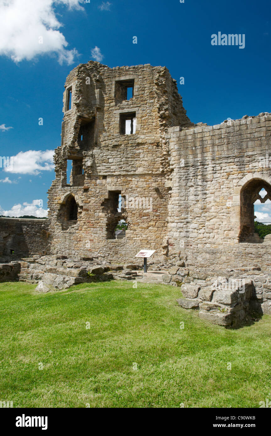 Barnard Castle is a historic castle on the cliff above the river Tees ...