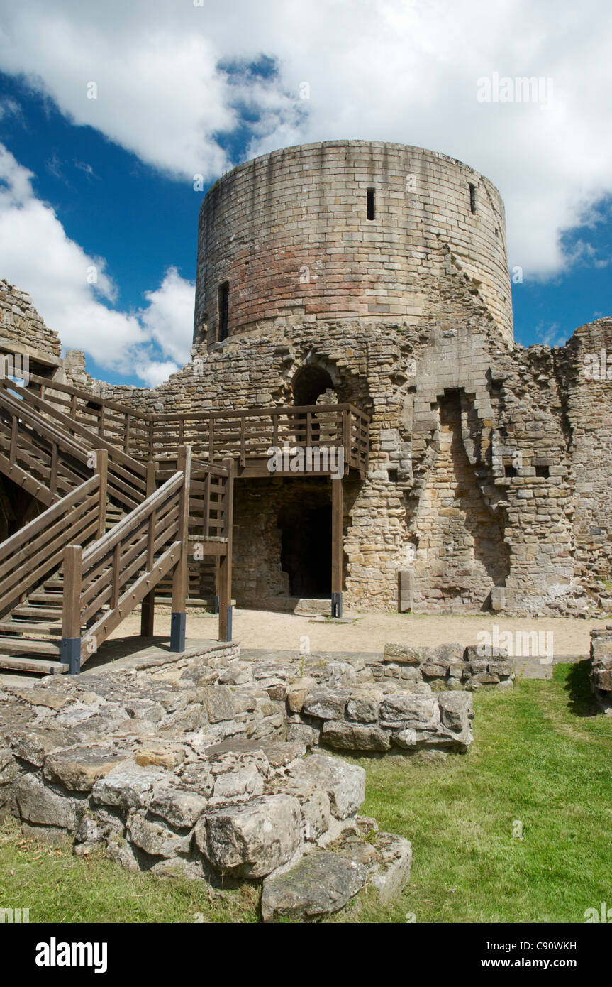 Barnard Castle is a historic castle on the cliff above the river Tees ...