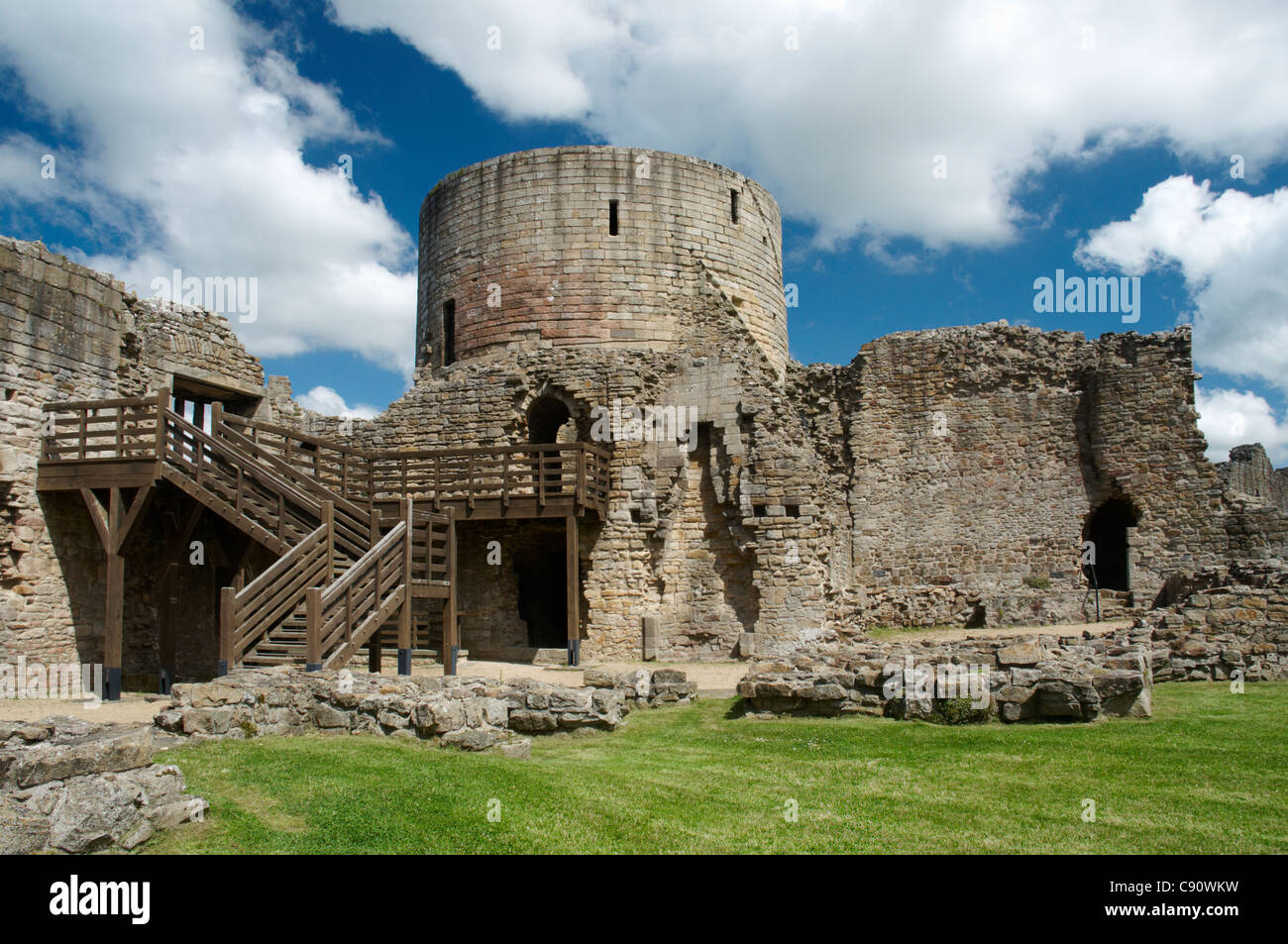 Barnard Castle is a historic castle on the cliff above the river Tees ...