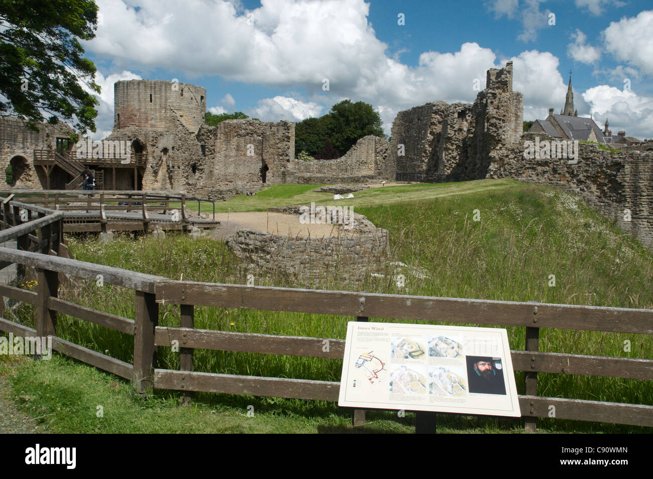 Barnard Castle is a historic castle on the cliff above the river Tees ...