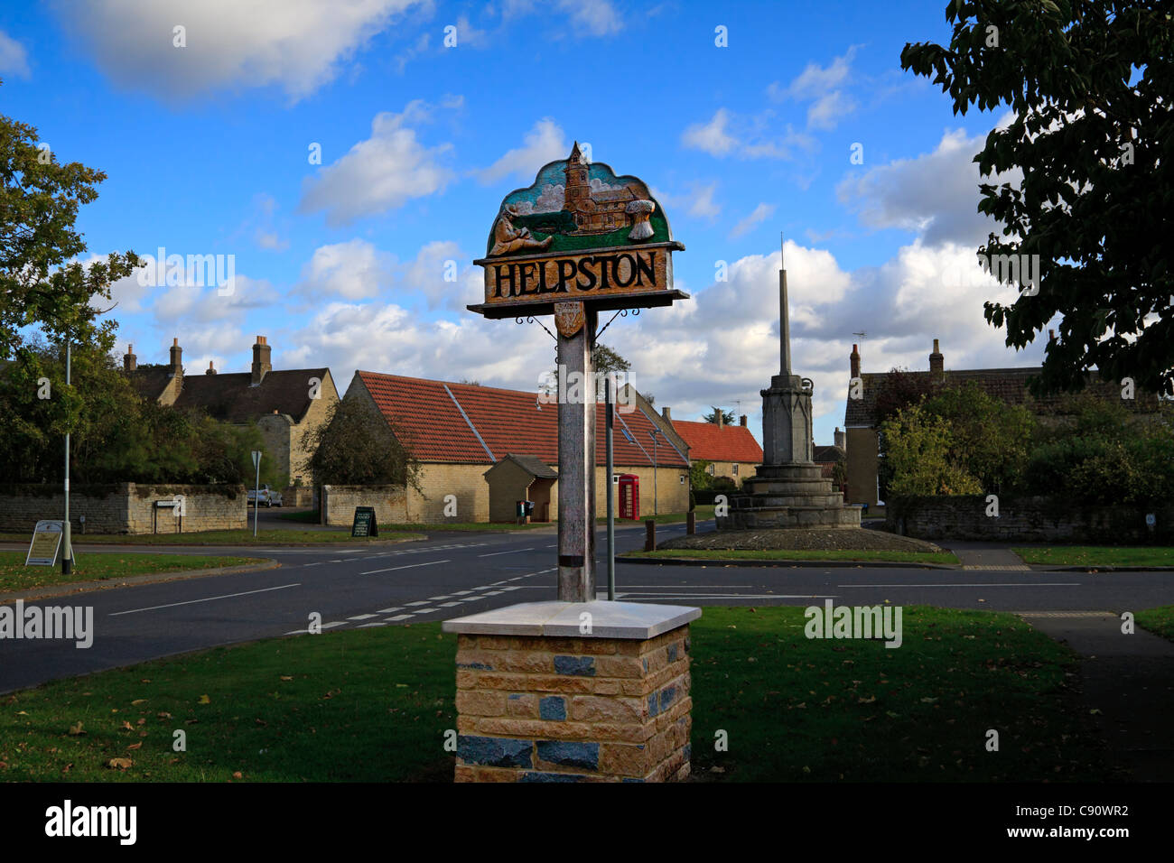 The village of Helpston, birthplace of the poet John Clare Stock Photo ...