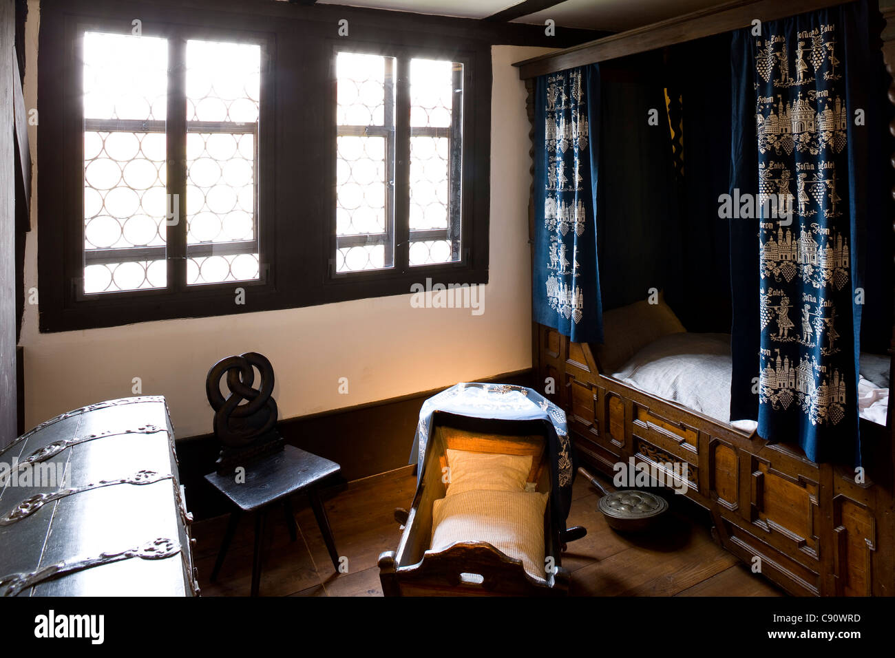 Bedroom at Bachhaus, supposable house of Johann Sebastian Bach's birth ...