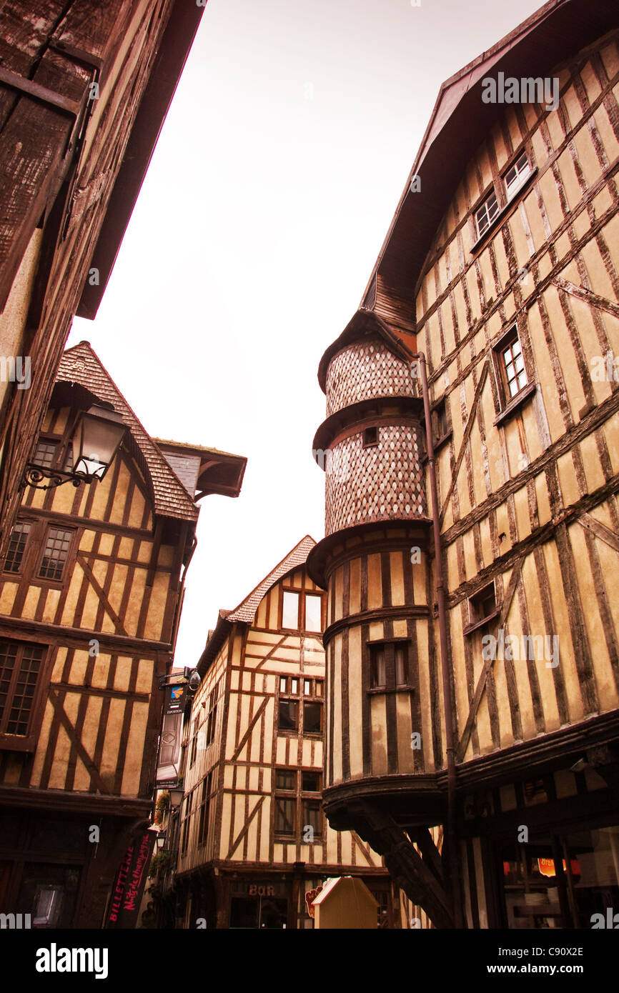 ancient architectural buildings in Troyes France Stock Photo - Alamy