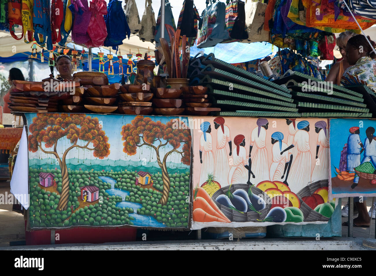 There are market stalls on St Maarten which sell the vibrant and exotic ...