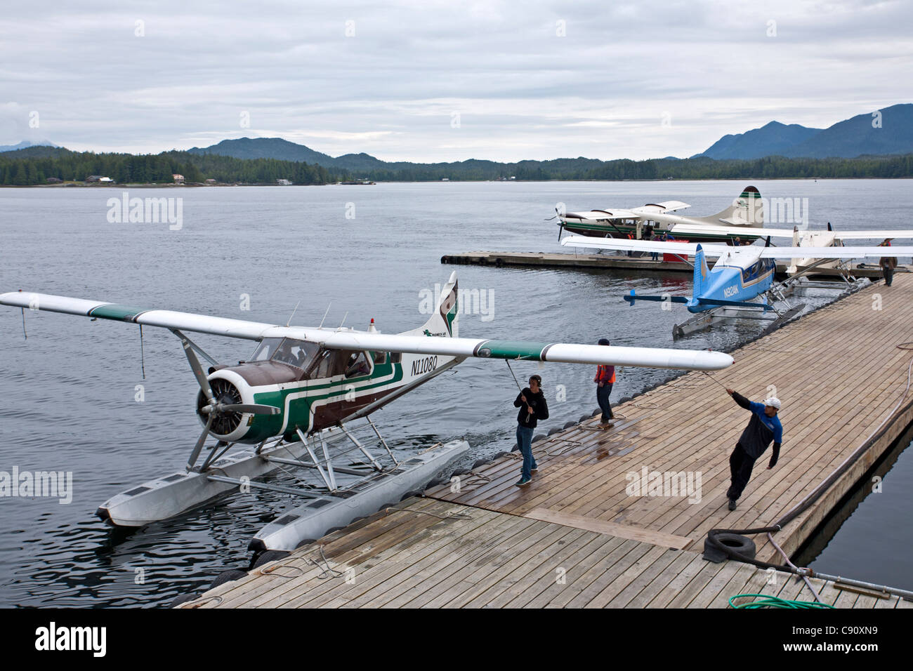 People docking a seaplane. Ketchikan. Alaska. USA Stock Photo - Alamy