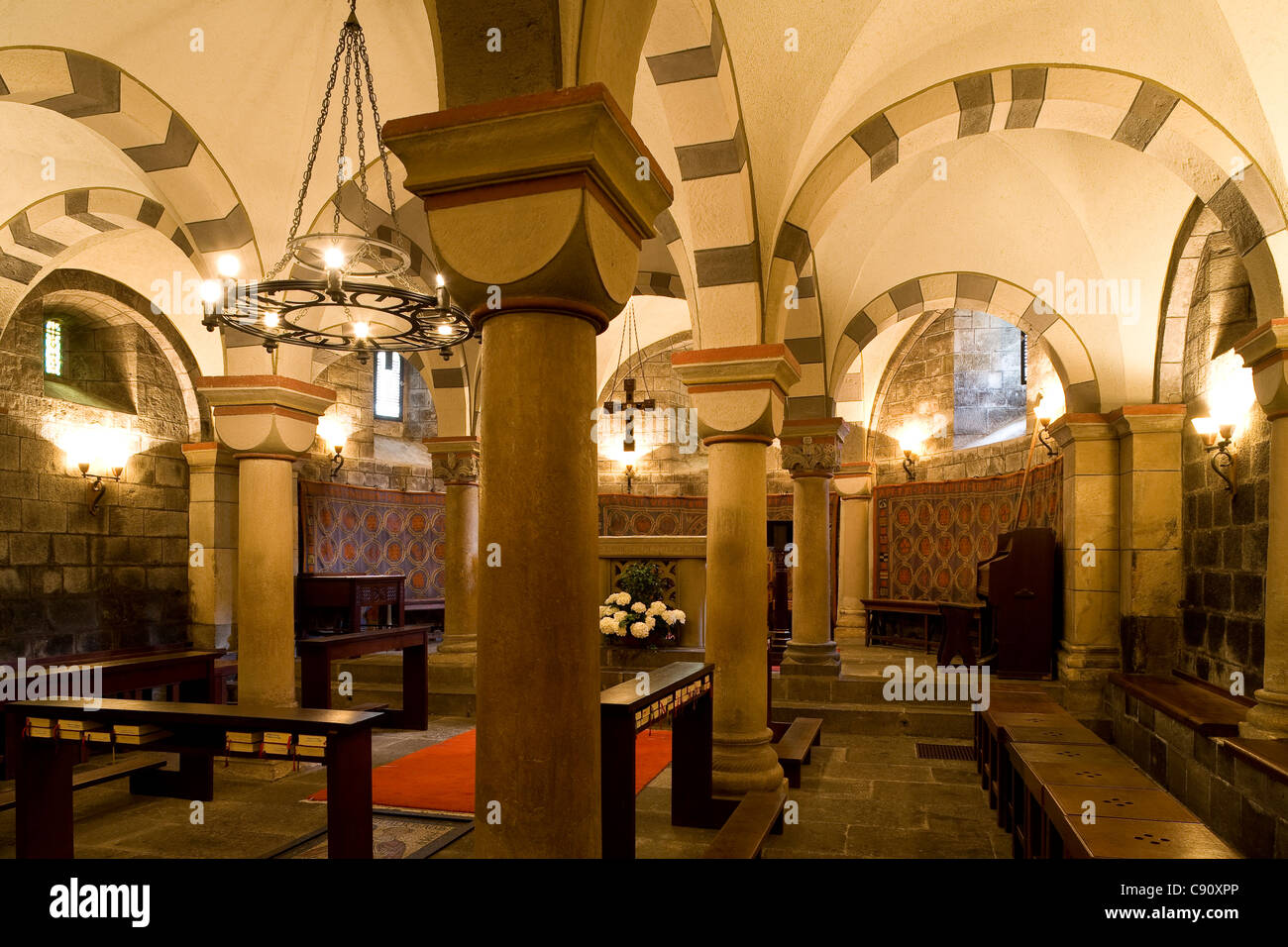 Crypt at Maria Laach abbey, Eifel, Rhineland-Palatinate, Germany ...