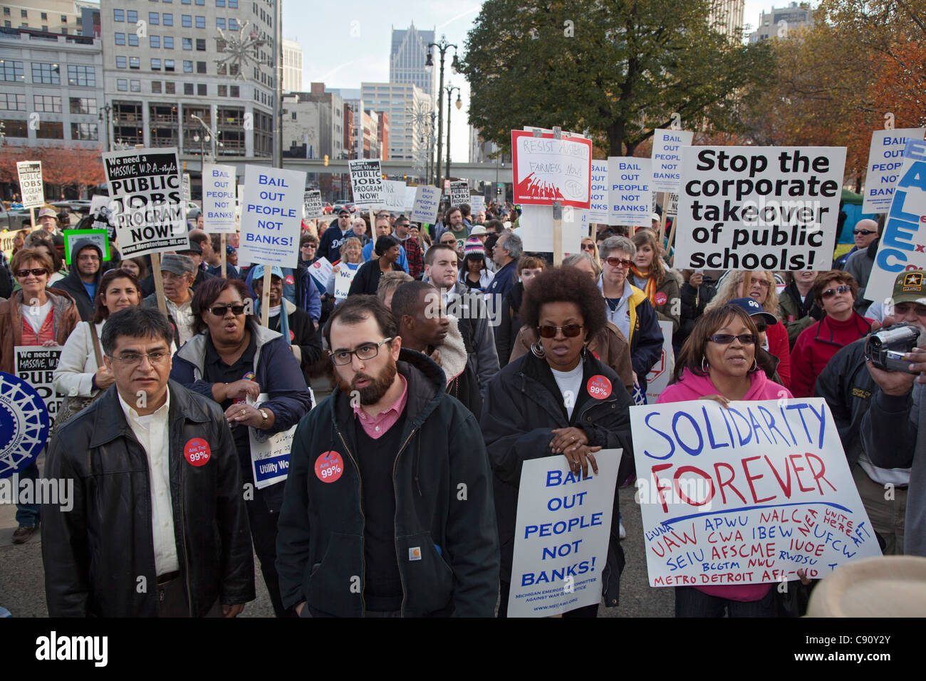 Labor Supports Occupy Movement Stock Photo - Alamy