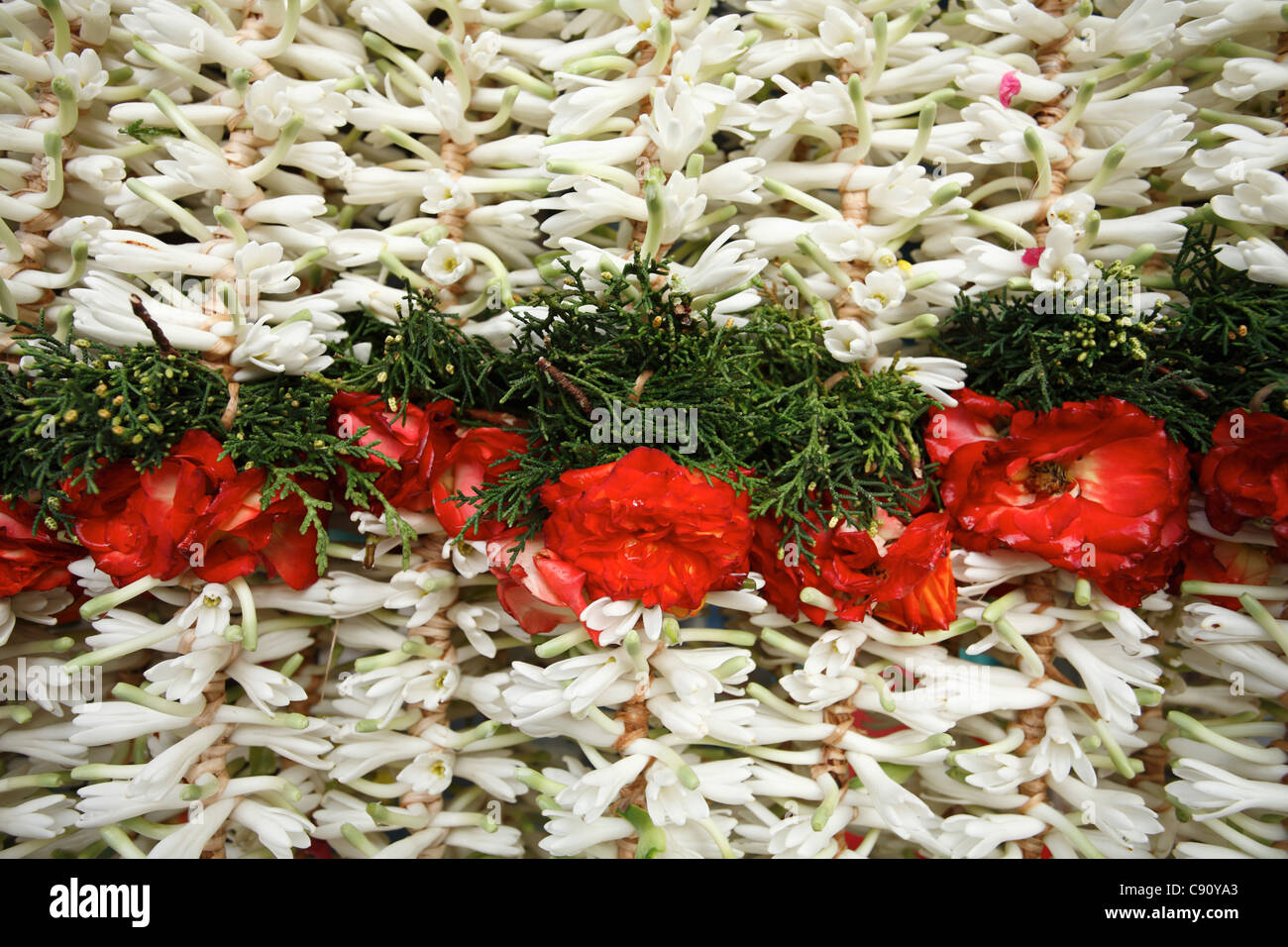 Flower wreaths in India are traditional garlands made for religious ...