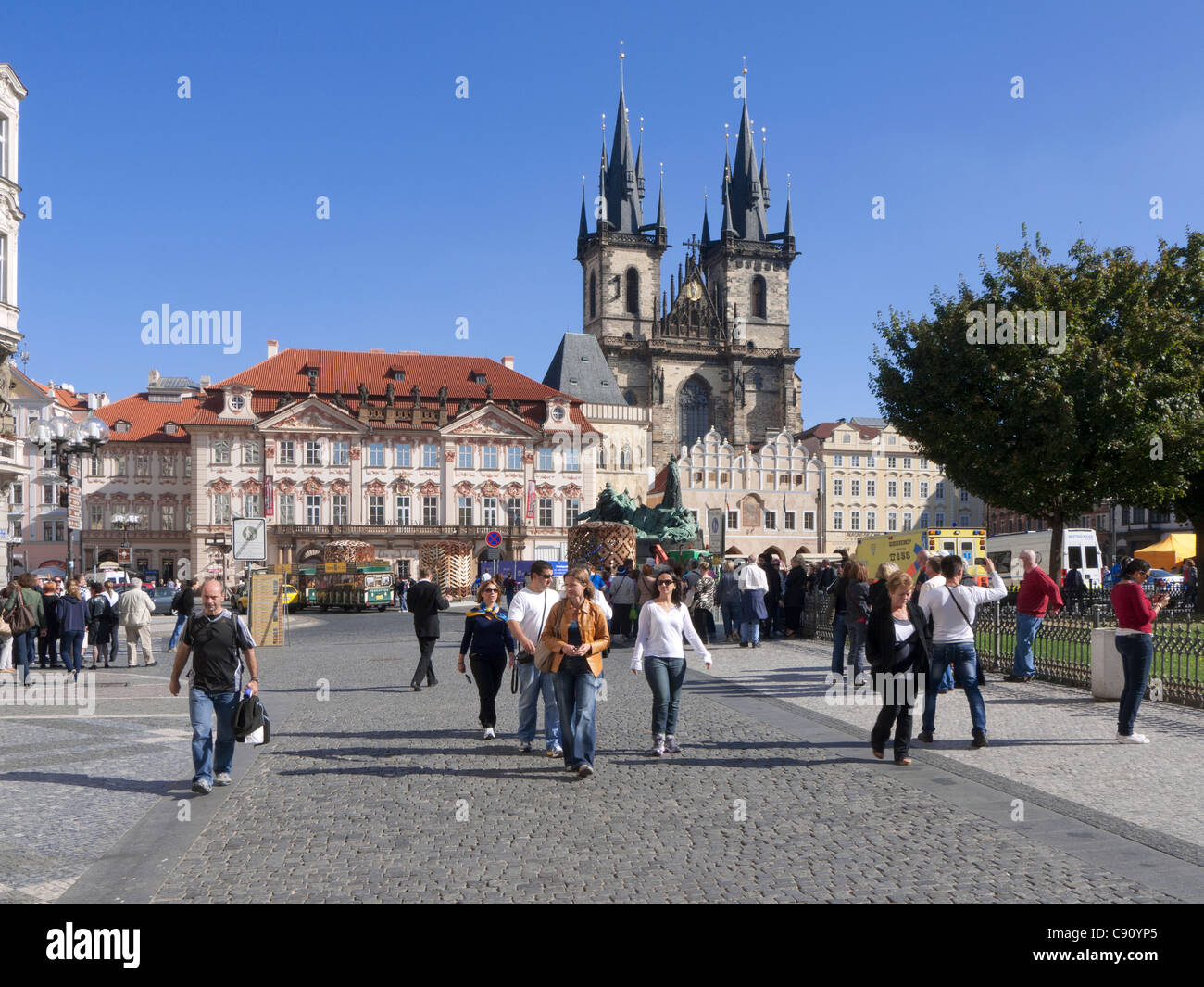 Old Town Square, Tyn Church, Church of our Lady before Tyn, Prague ...