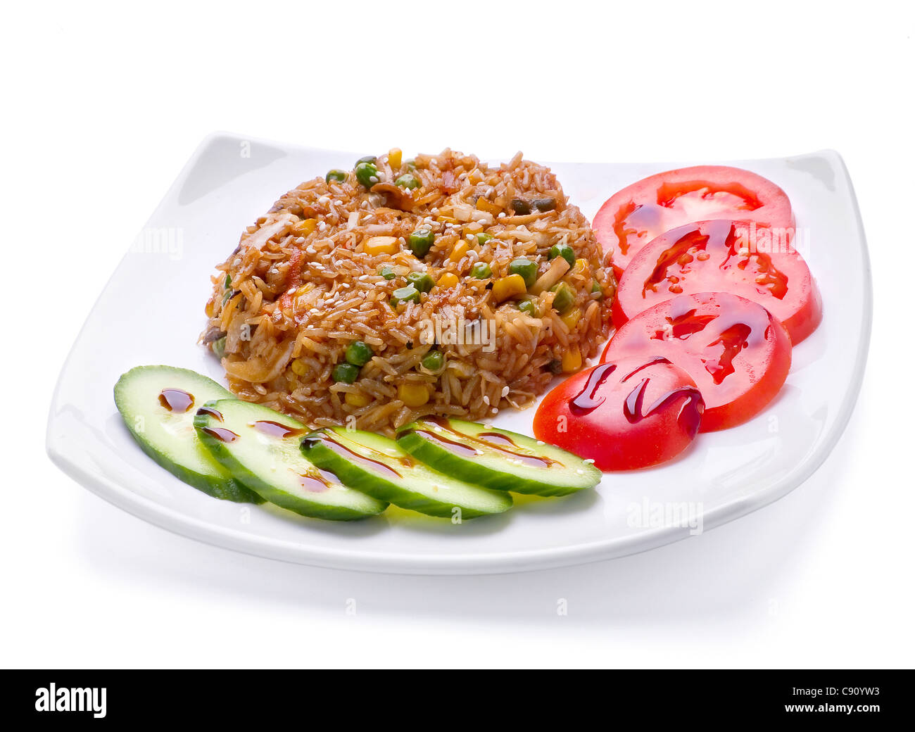 How to make fried rice Cut Out Stock Images & Pictures - Alamy