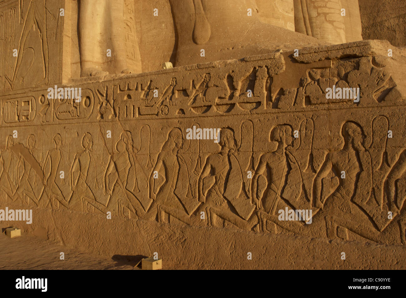 Egyptian Art. Relief depicting a group of prisoners with Asian features ...