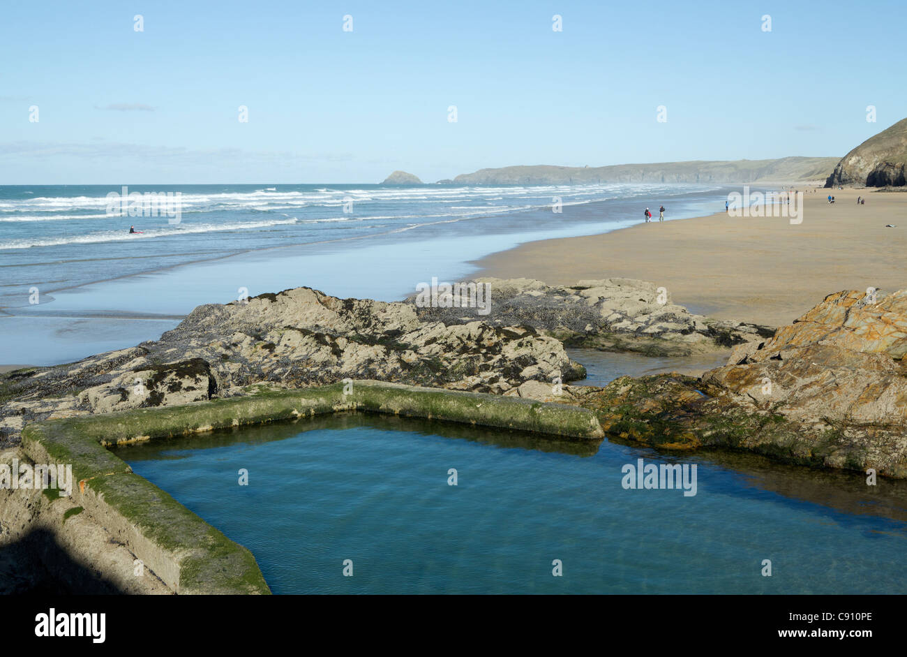 Perranporth beach hi-res stock photography and images - Alamy