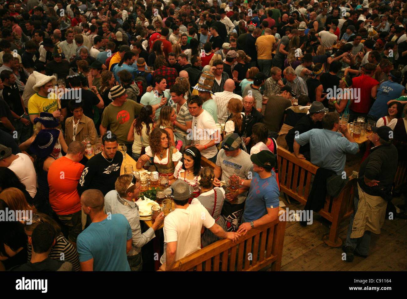 Hofbrau Festzelt at the Oktoberfest Beer Festival in Munich, Germany ...
