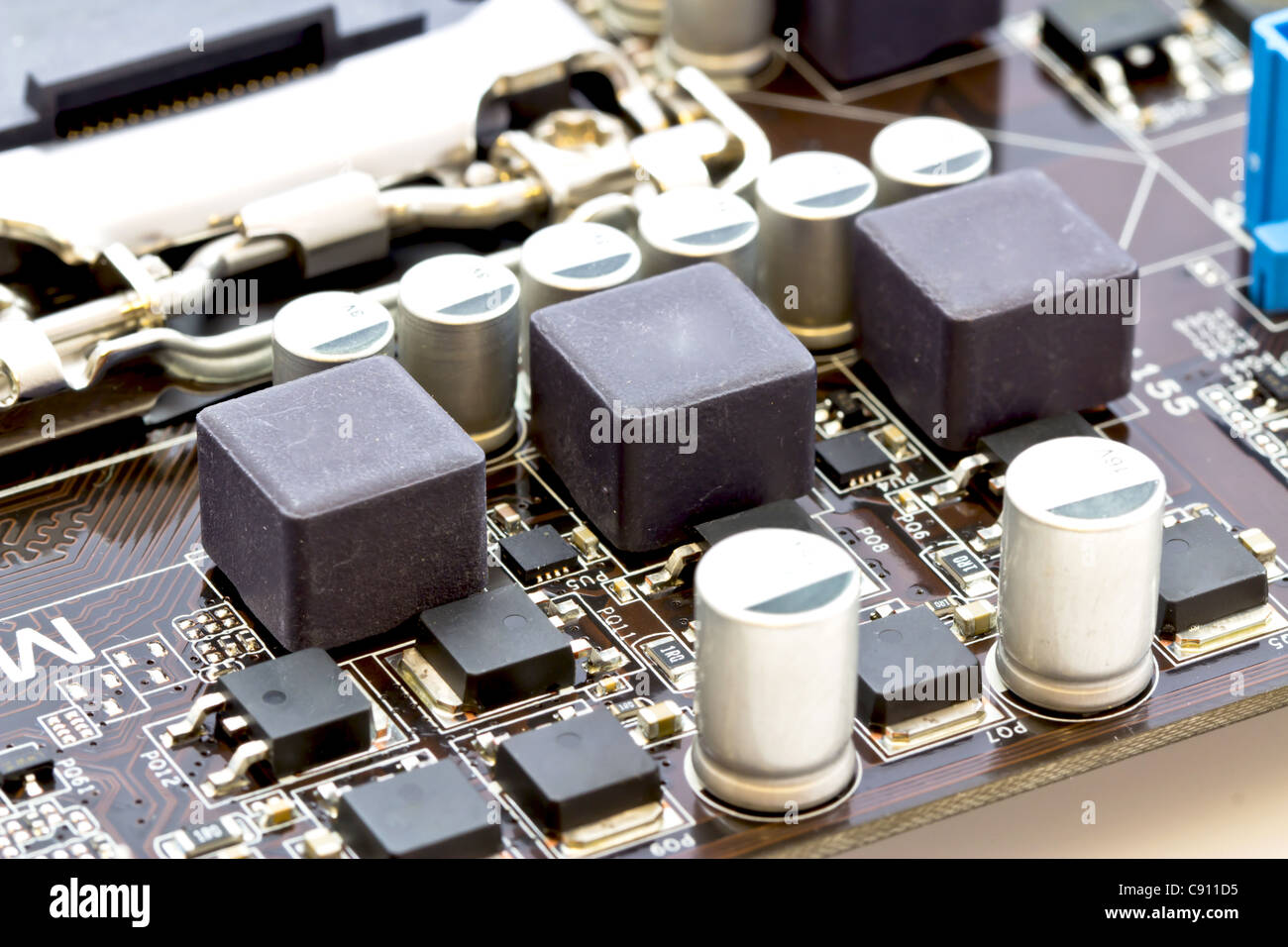 filter circuit and SMD stabilizers of the processor on PC motherboard ...