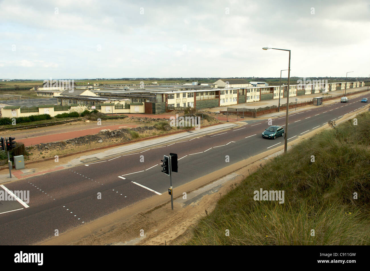 Partly demolished Pontin's holiday camp in Blackpool Stock Photo - Alamy