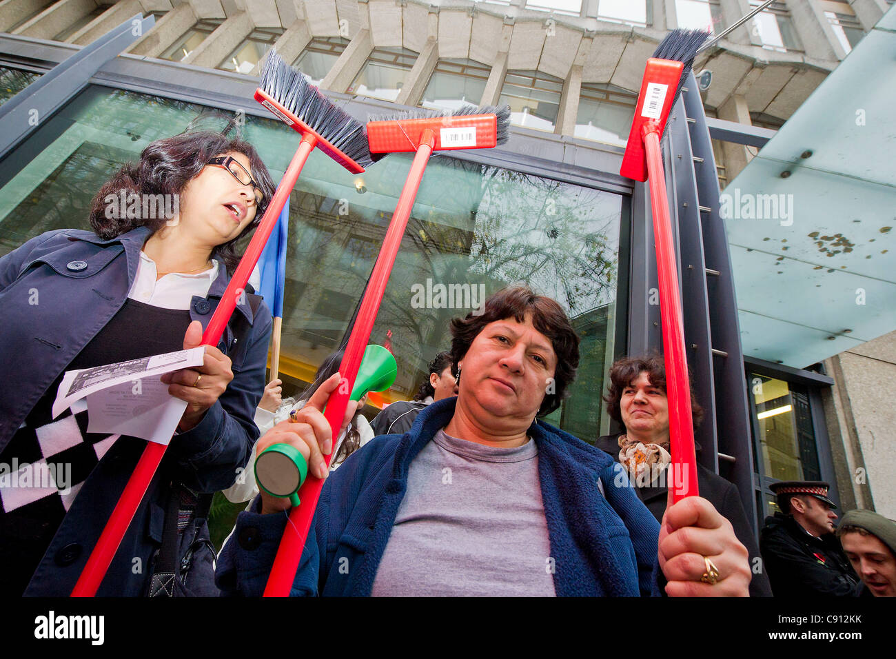 Industrial Workers of the World protest about low pay paid by companies ...