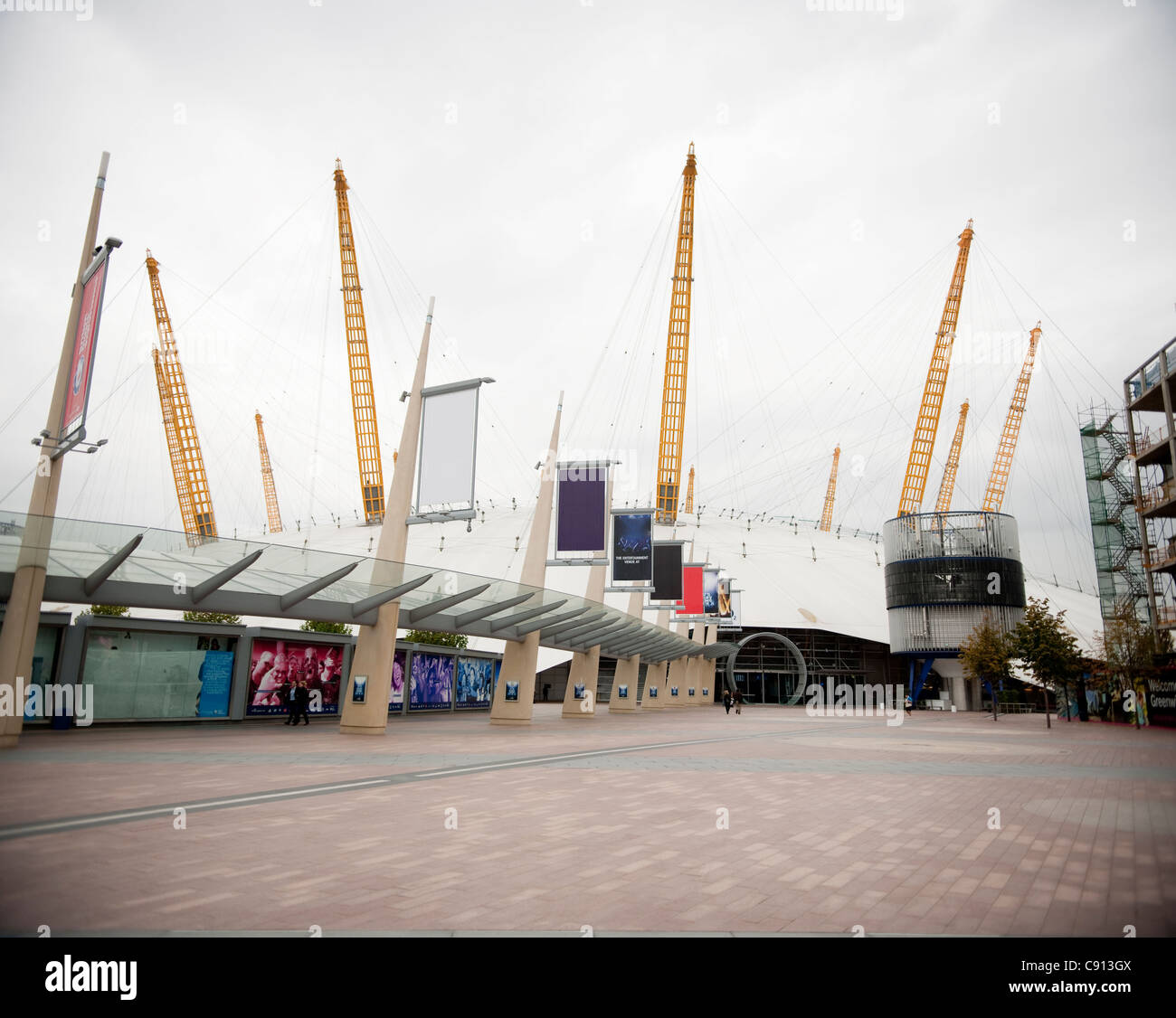 The O2 Arena at Greenwich Peninsula on the banks of the River thames is ...