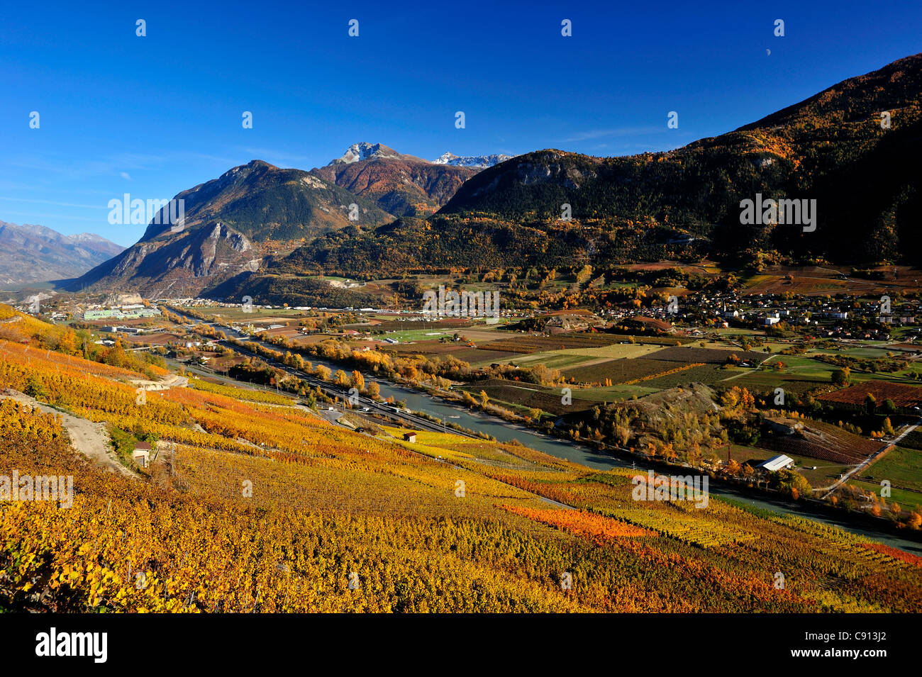 Valais switzerland vineyards hi-res stock photography and images - Alamy