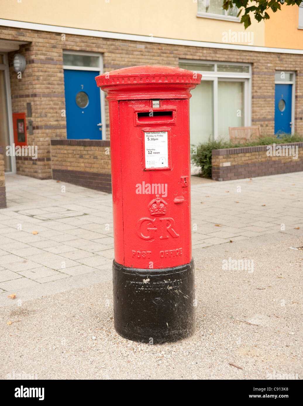 There are postboxes red Royal Mail post boxes showing the relatively ...