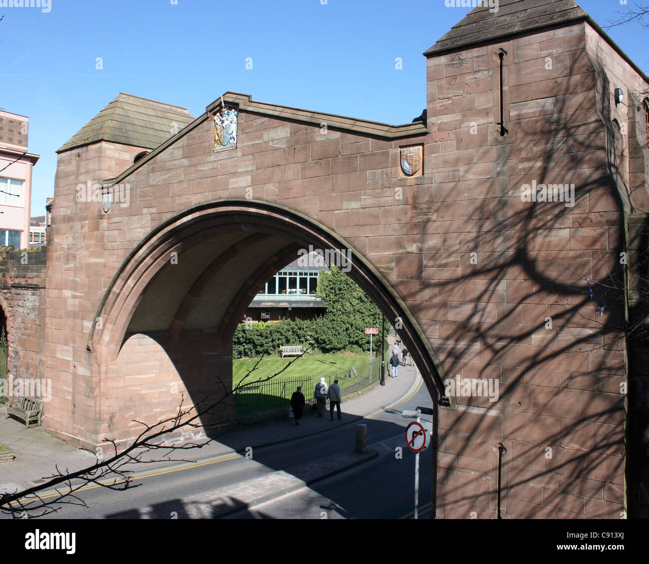 The Newgate is a medieval city gate in the historic Roman walls section ...
