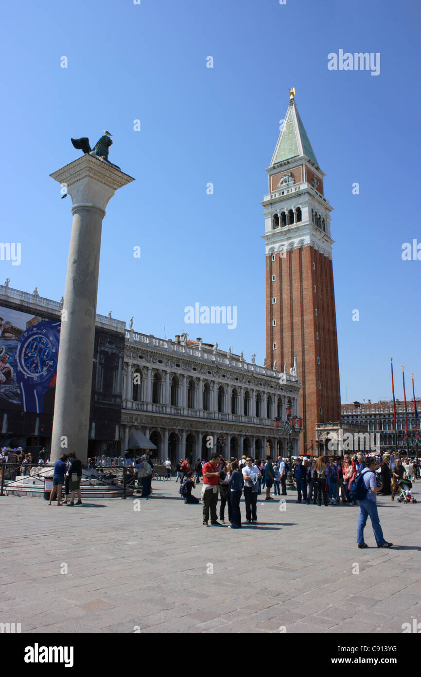 St Mark's Campanile is the bell tower of St Mark's Basilica in Venice ...