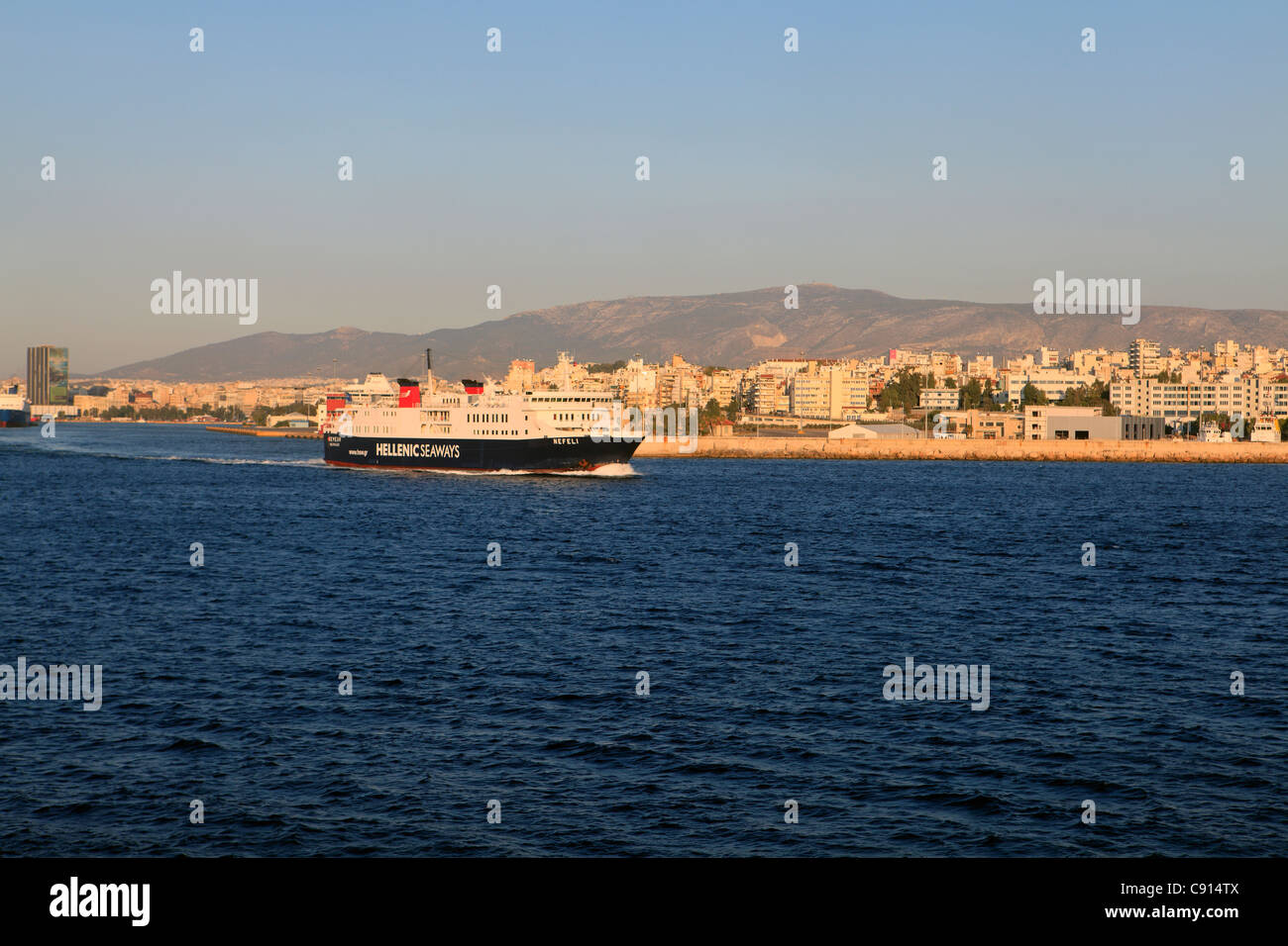greece attica athens piraeus the entrance to the port Stock Photo - Alamy