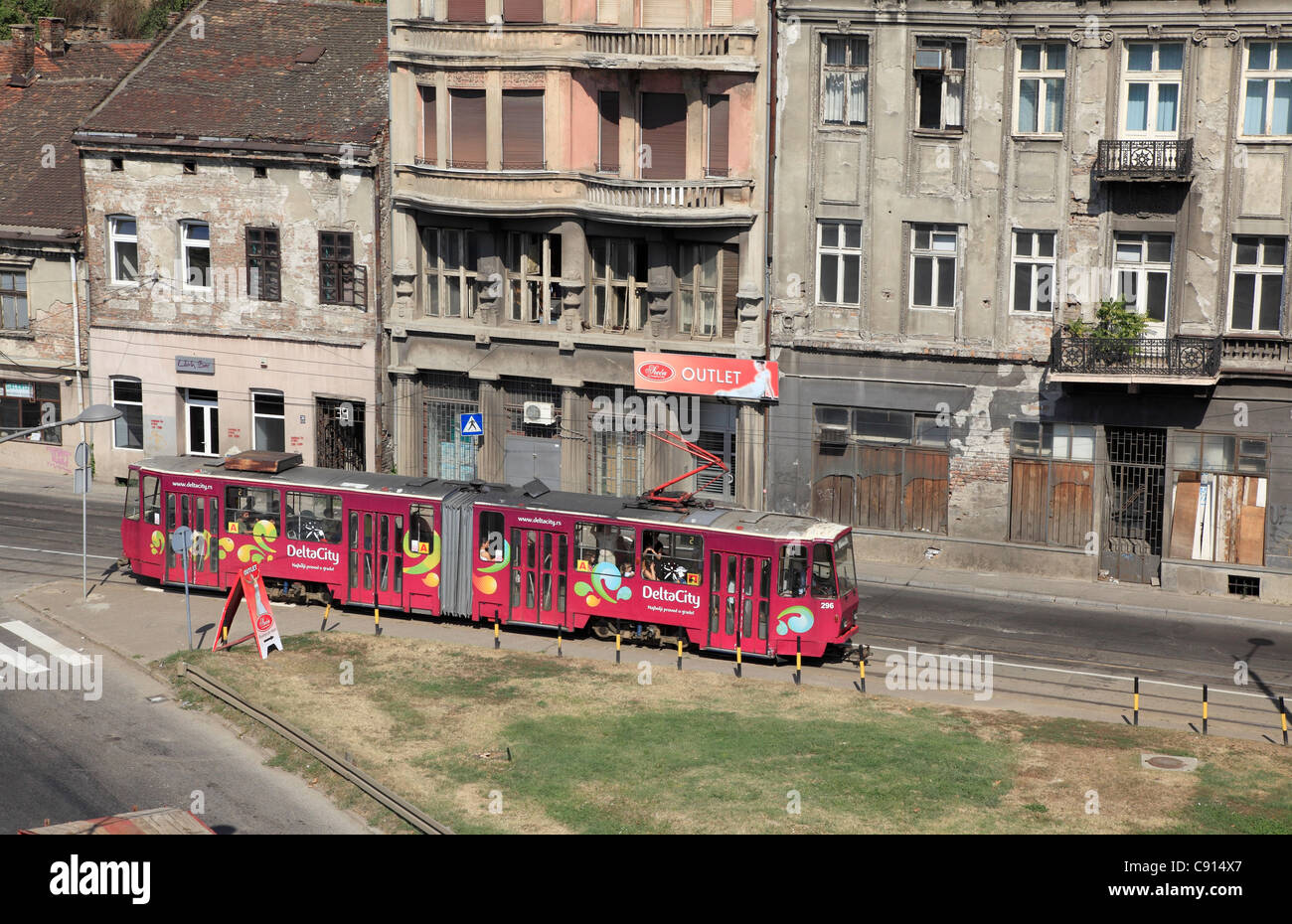Belgrade has a tram system and other forms of public transport Stock ...