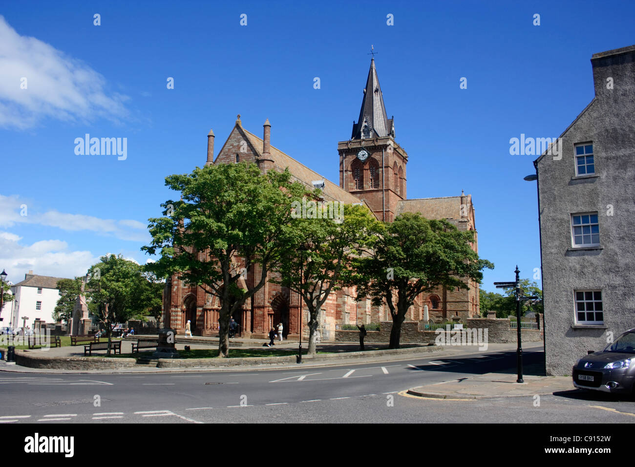 St. Magnus Cathedral Kirkwall dominates the skyline of Kirkwall the ...
