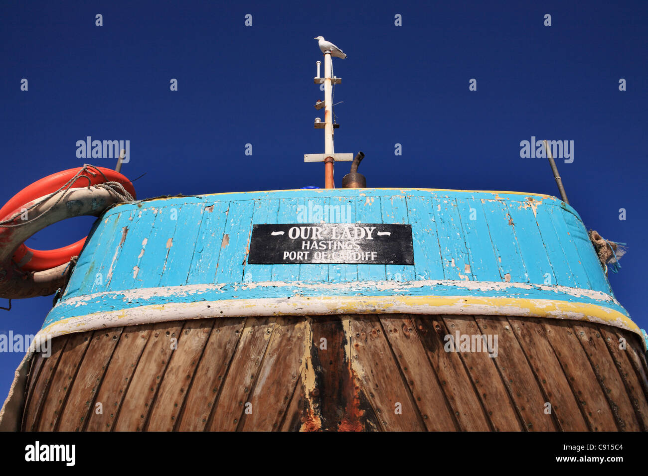 Stern wooden fishing boat hi-res stock photography and images - Alamy
