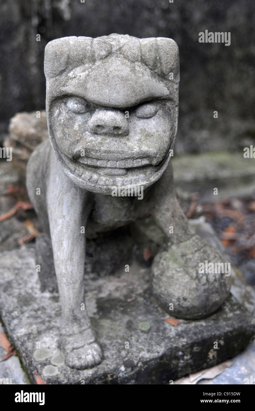 Traditional temples in Vietnam are adorned with deities statues and ...